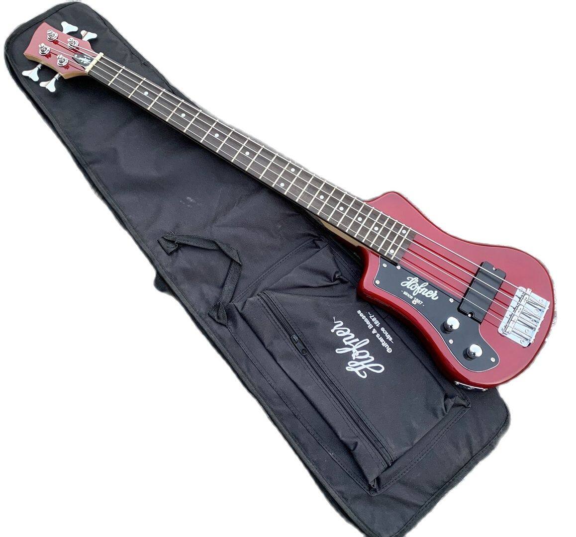 ซ้ายมือ4สาย Hofner Bass Mini กีตาร์เบสสำหรับท่องเที่ยวพร้อมถุงใส่หูฟัง ...