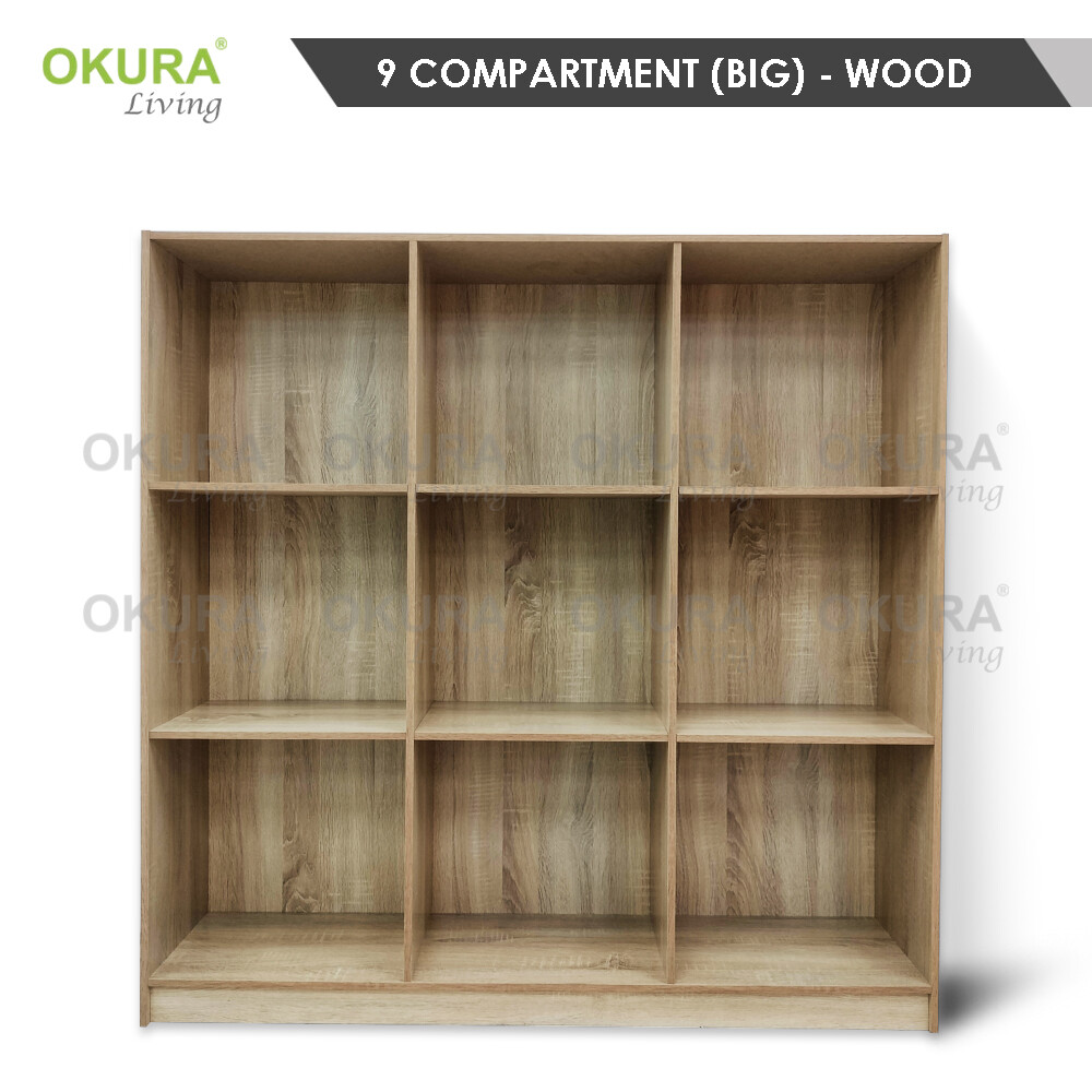 OKURA 9/12 Compartments Multipurpose Storage Book Shelf File Cabinet ...