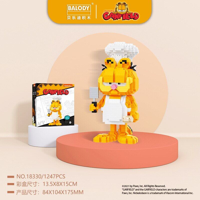 Balody Mini Blocks Magic Cartoon Garfield Cat Anime Figures Collection ...