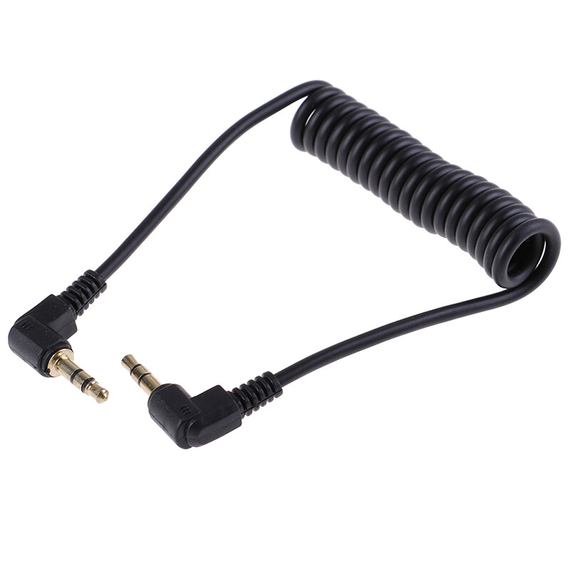 Coiled audio cable jack right angle 90 degree 3.5mm jack aux cord cable ...