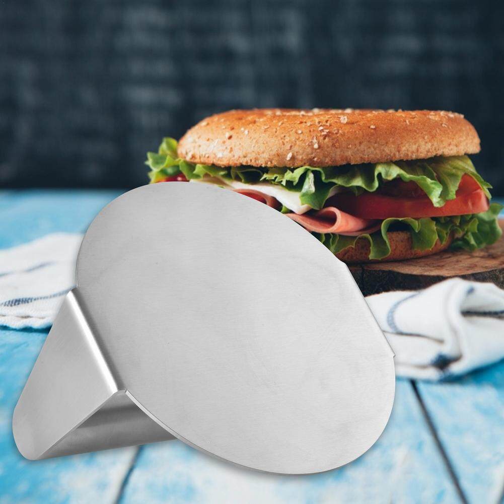 Stainless Steel Burger Press Round Non-Stick Bacon Grill Burger Smasher ...