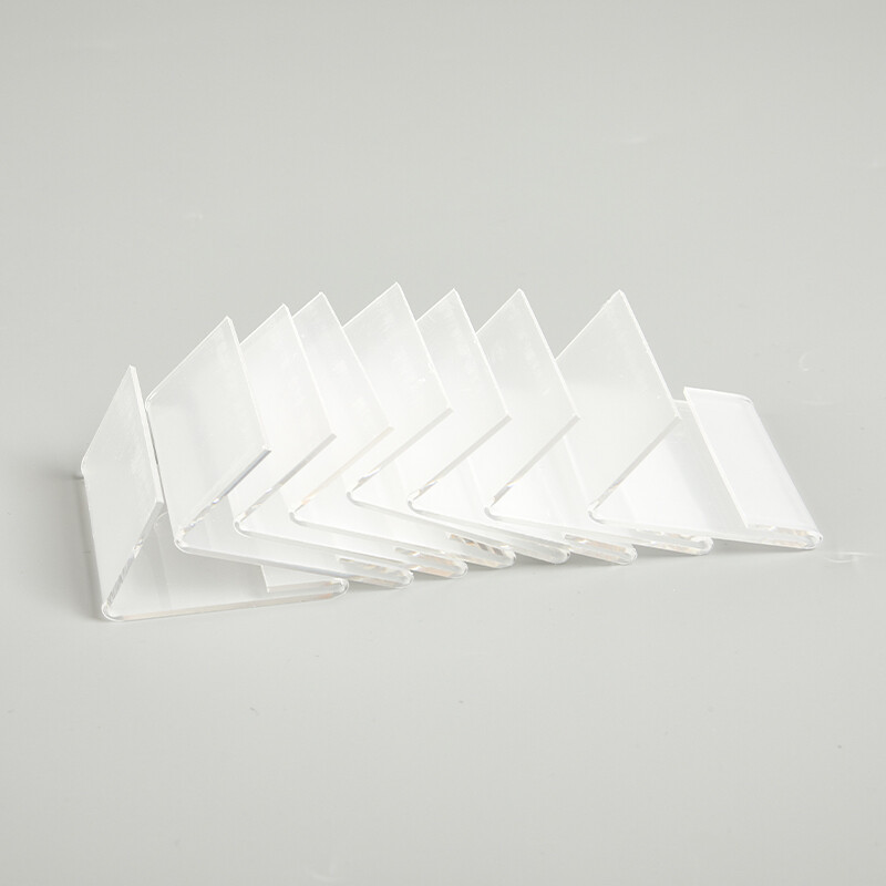 10pcs Acrylic Transparent Display Stand Desk Sign Label Frame Price Tag ...