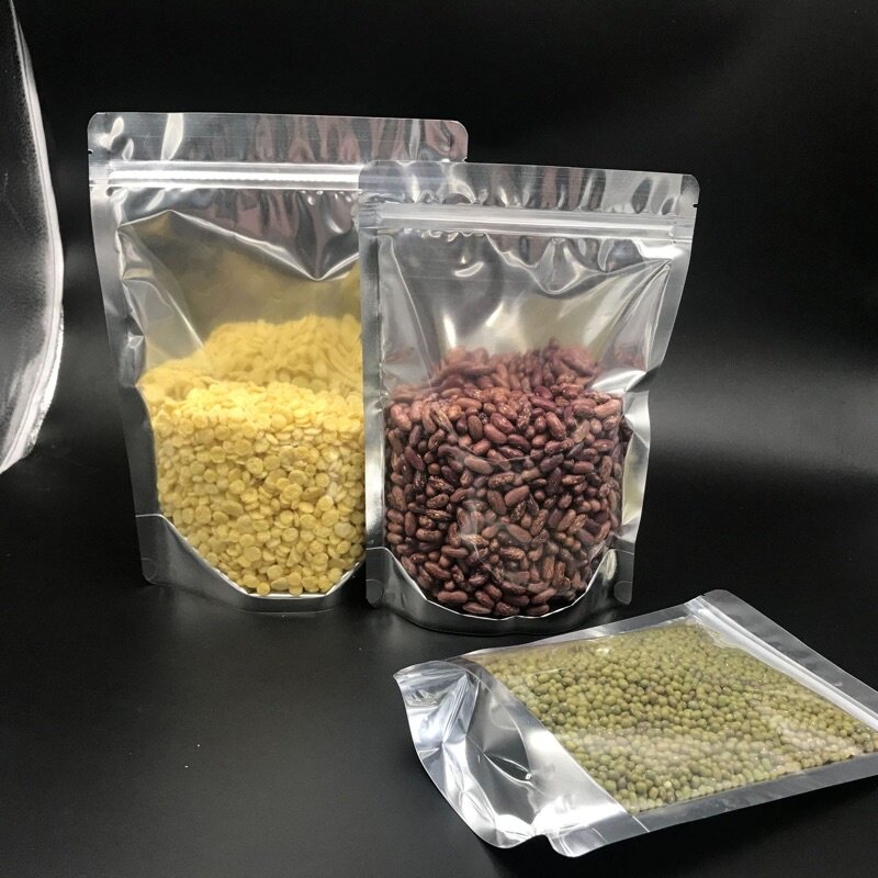 50pcs Aluminium Foil Ziplock Bag Aluminium Stand Ziplock Bag Semi ...