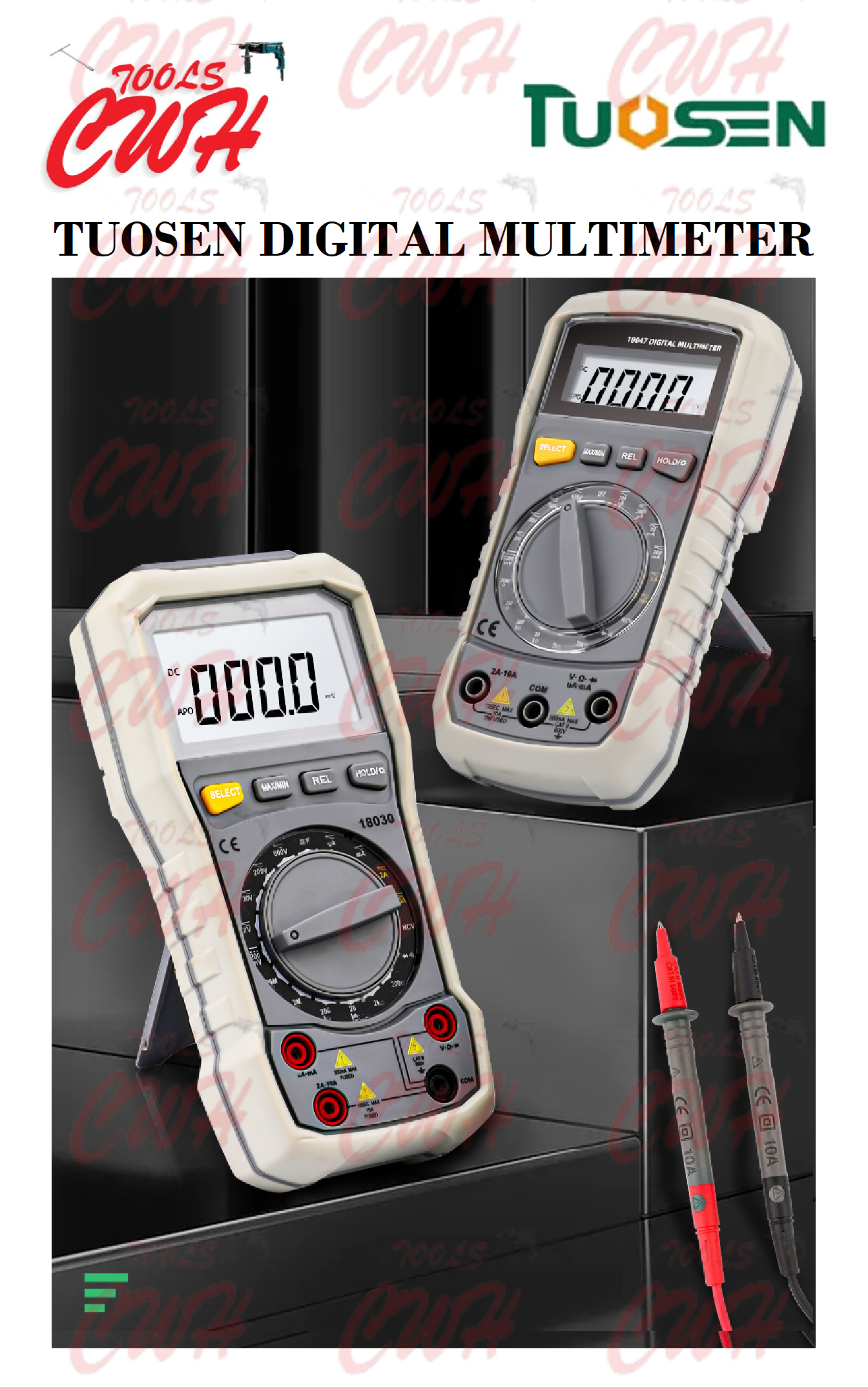 PRC / TUOSEN DIGITAL MULTIMETER VOLTAGE CURRENT LEAKAGE TESTER MEASURE ...