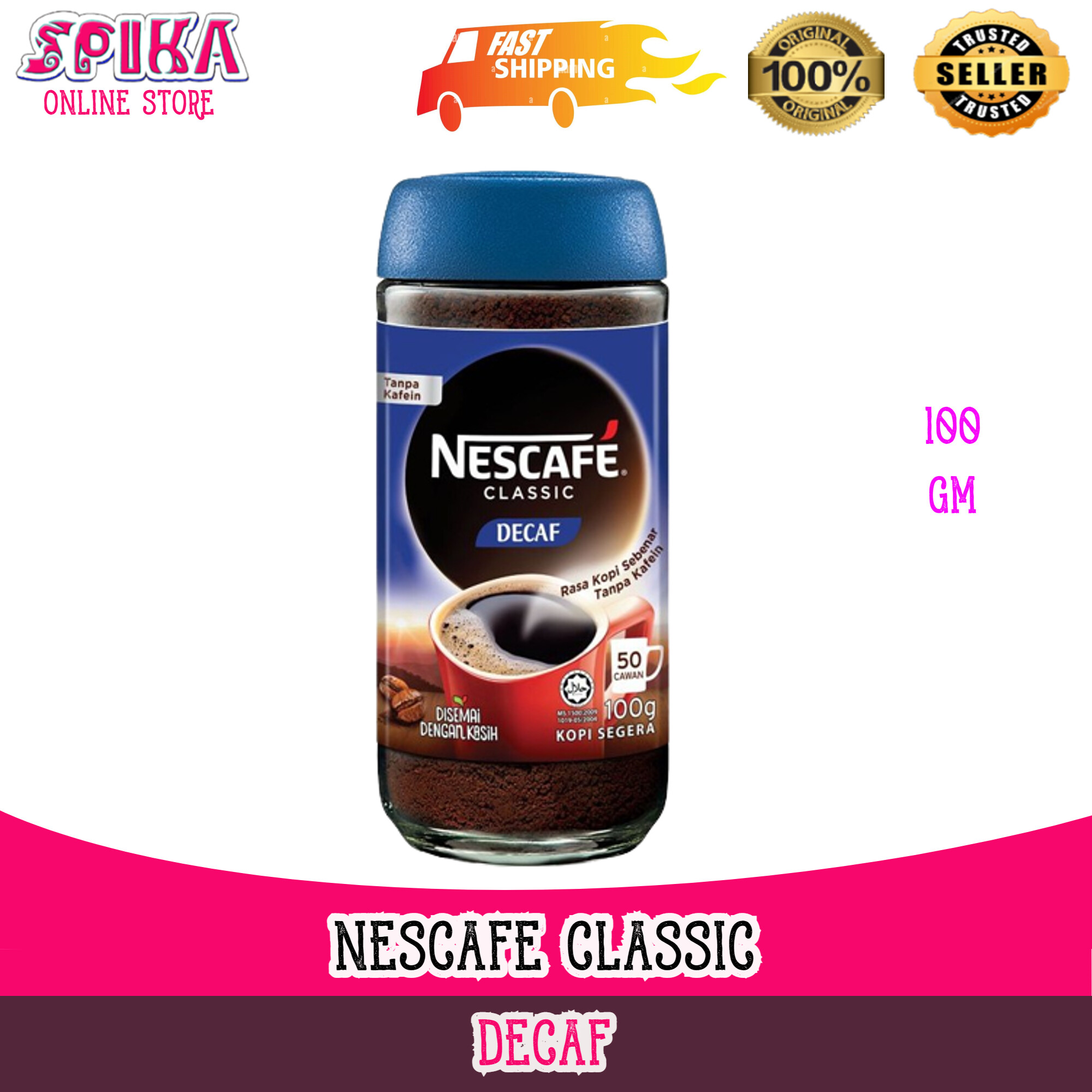 NESCAFE CLASSIC DECAF 100G NO CAFFEINE 100% ORIGINAL | Lazada