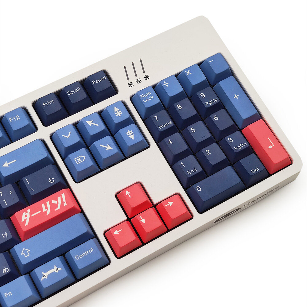 128คีย์ PBT สีฟ้าเหล็กคีย์แคป Cherry Profile ย้อมส่วนบุคคล Keycap ...