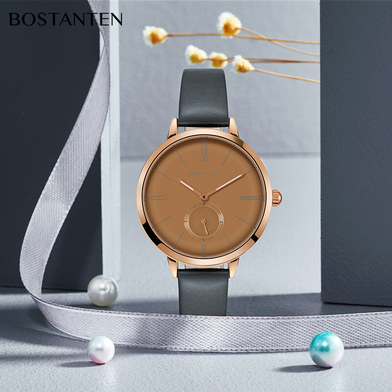 Bostanten นาฬิกาลำลองควอตซ์หนังนาฬิกาข้อมือผู้หญิง-3022K - BOSTANTEN ...