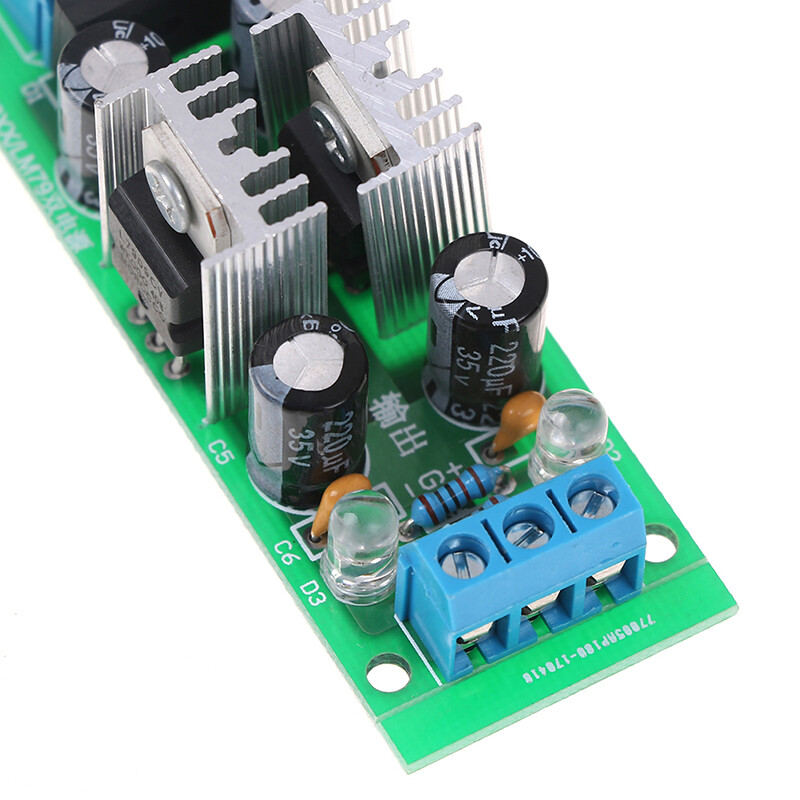 LM7809 + LM7909 ±9V dual voltage regulator rectifier bridge power ...