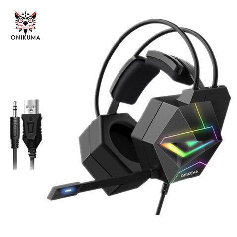 Onikuma หูฟังเกมพร้อมไมค์ X20 RGB และหูฟังตัดเสียงรบกวนเสียงรอบทิศทาง7. ...