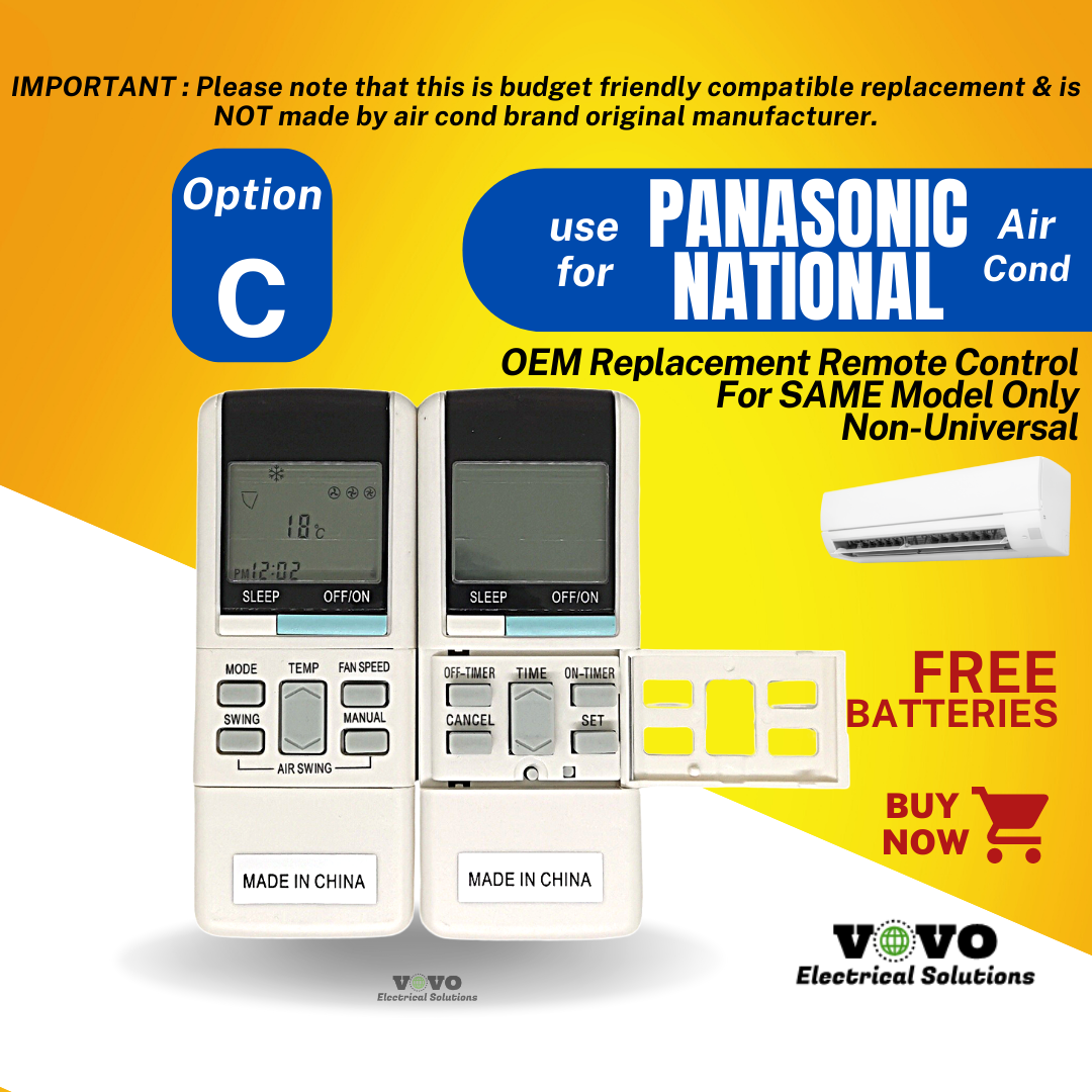 Compatible OEM Replacement Remote Control for NATIONAL or PANASONIC Air ... Compatible OEM Replacement Remote Control for NATIONAL or PANASONIC Air ...