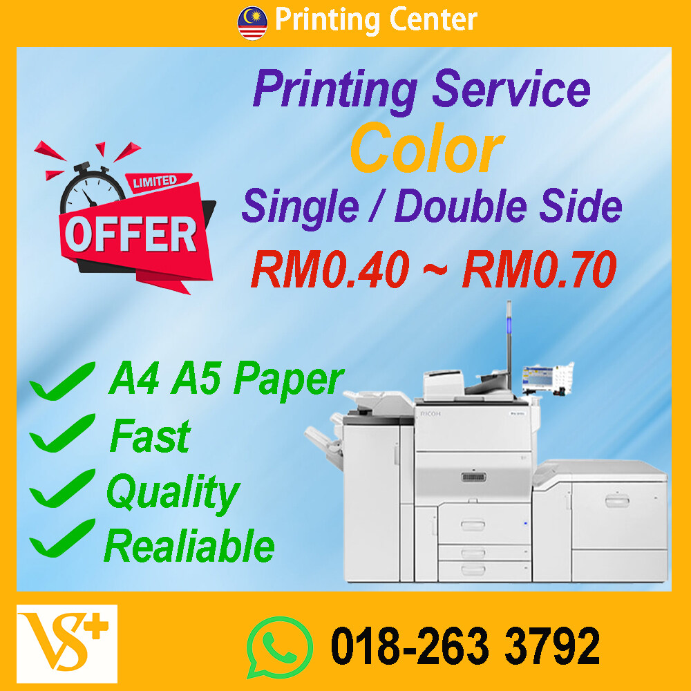 A4 A5 Color Printing Service Single/Double Sided | Lazada