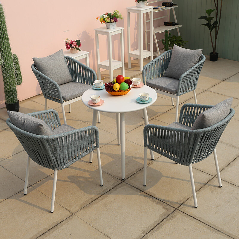 Outdoor table and chair courtyard balcony garden leisure simple terrace ...