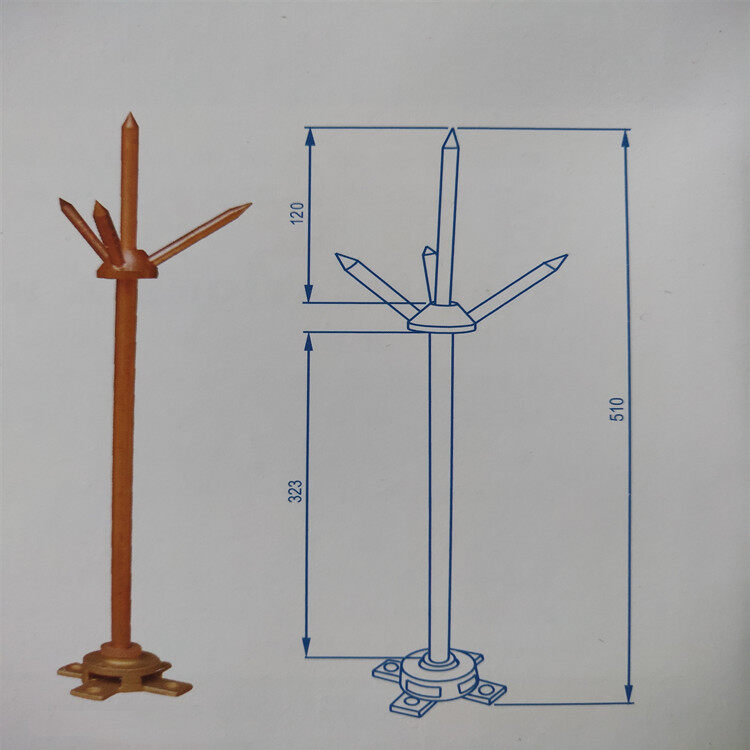 All-copper lightning rod project lightning protection outdoor lightning ...