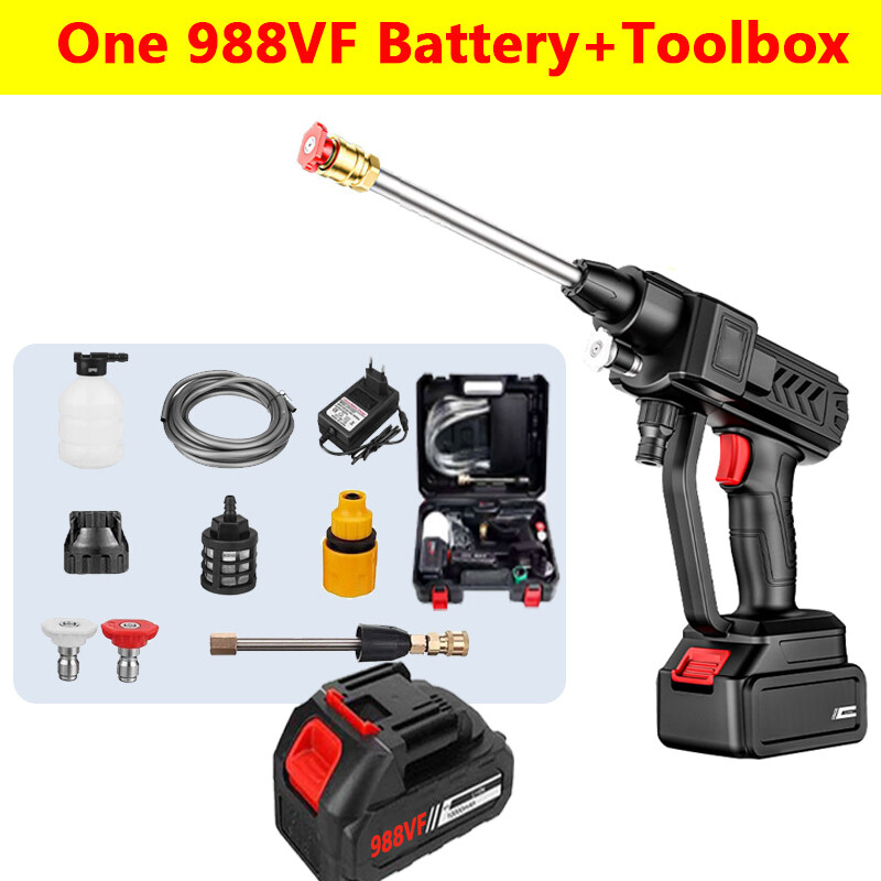 Cordless Water Jet Portable Car Wash 988VF High Pressure Waterjet Gun Outdoor Washing Machine ...