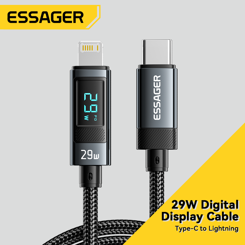 Essager 29W USB C Loại C Lightning Màn hình hiển thị kỹ thuật số cáp cho iPhone 14 13 12 11 Pro ...