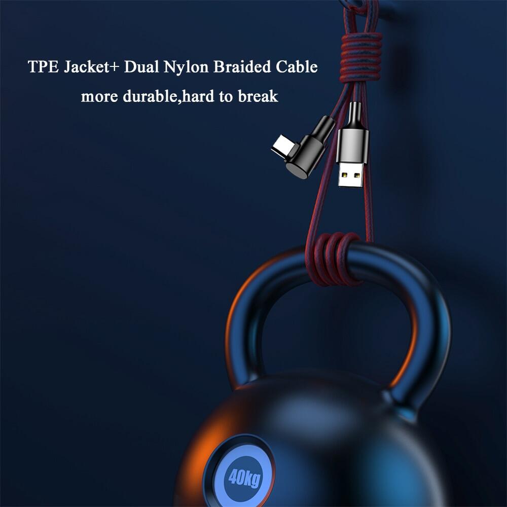 L-Type USB สาย Micro 3A สายชาร์จเร็ว1.2เมตร2เมตรสำหรับ Xiaomi Redmi ...