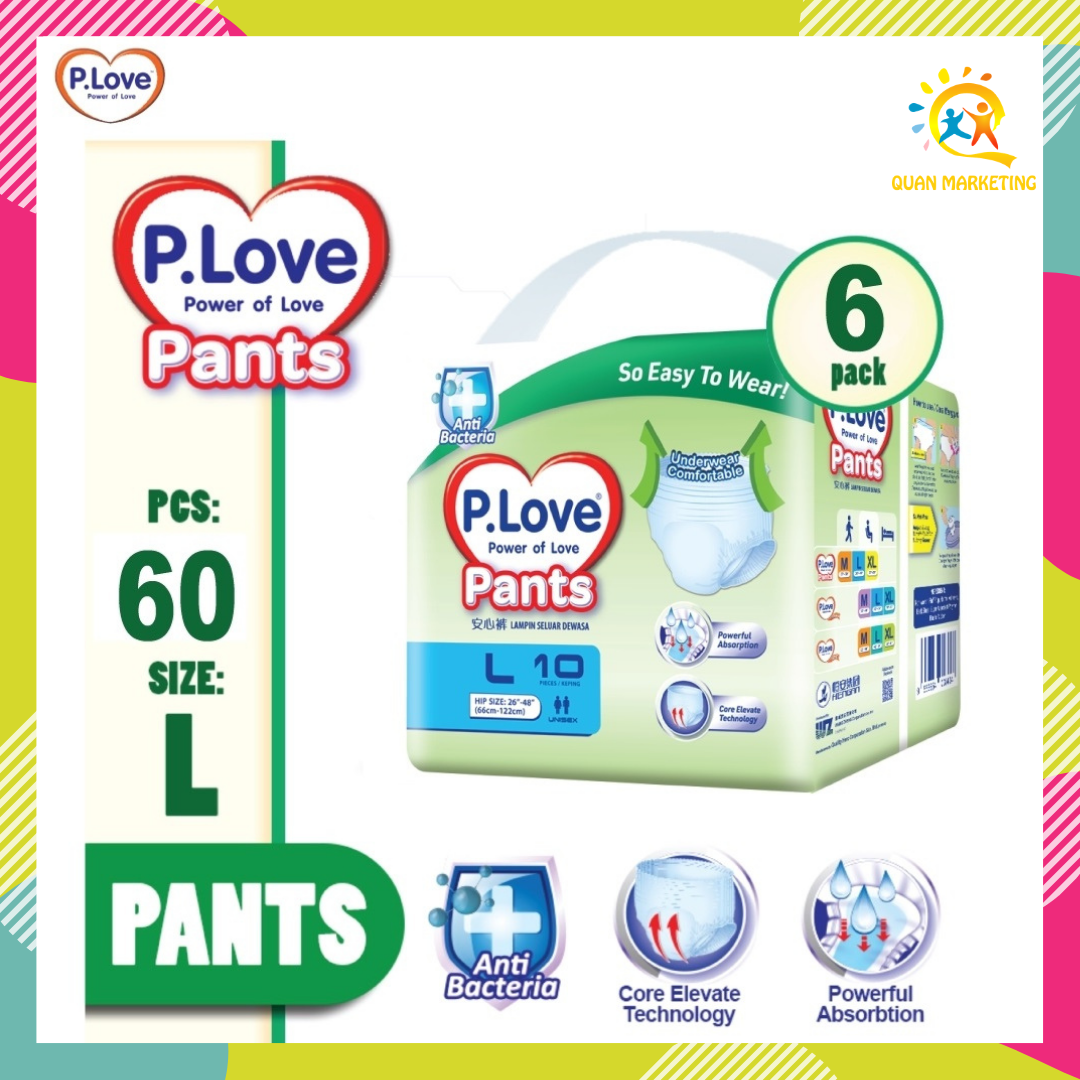 P.Love PLove Adult Pants M10/L10/XL8 - 6 Packs | Lazada