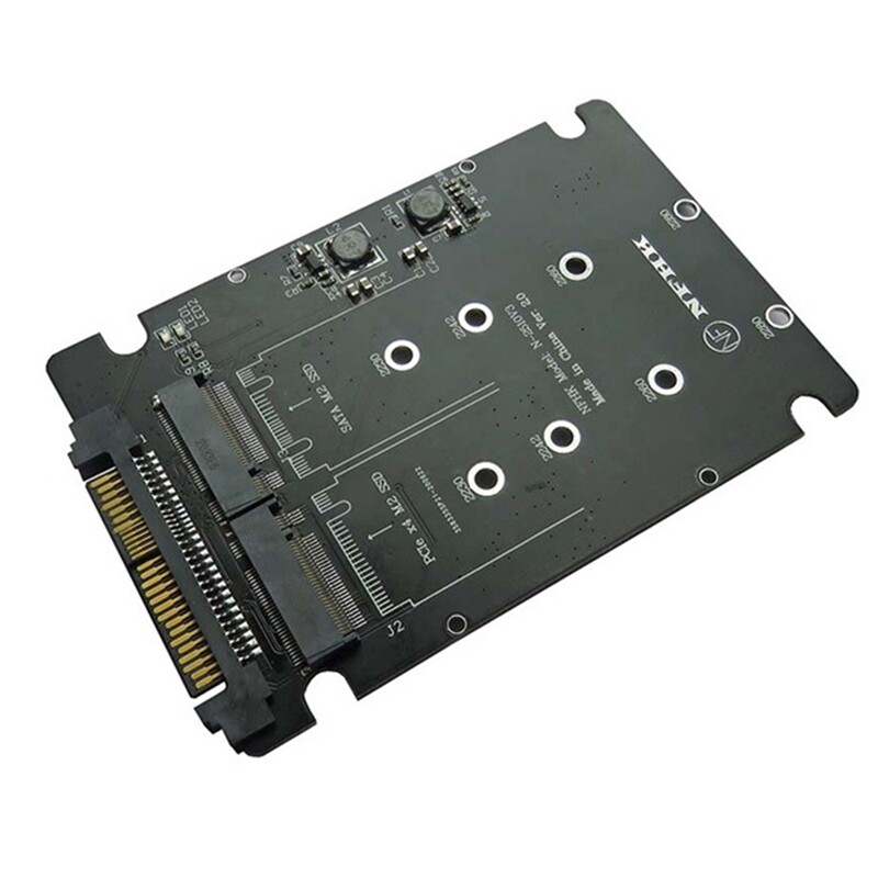 M.2 SSD to U.2 Adapter 2 in 1 M.2 NVMe + M.2 SATA NGFF SSD to PCI-E U.2 ...