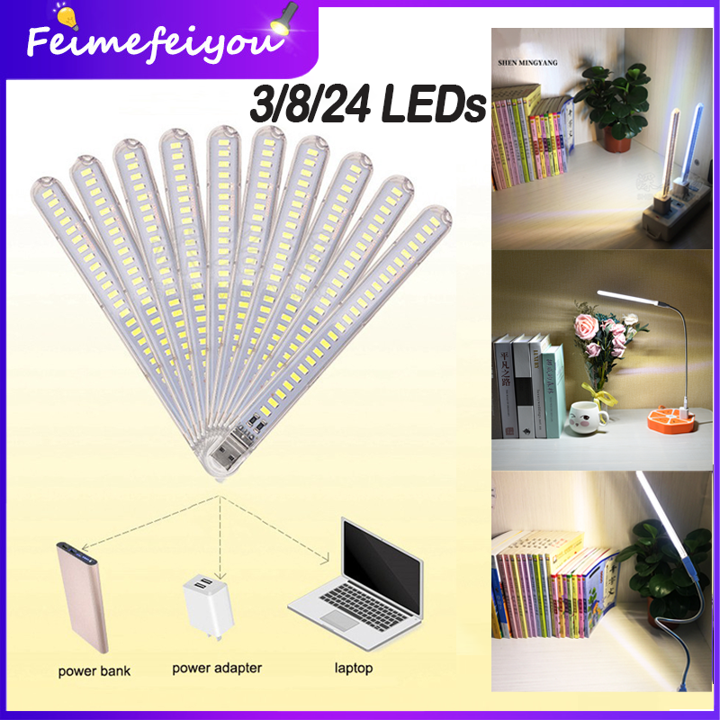 24 LEDs USB led light for room night light table lamp study portable ...