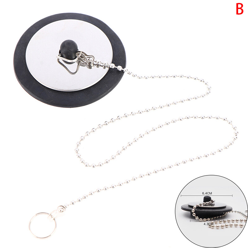 Sissi Rubber Choke Bathtub Drain Stopper With Chain Bath Plug Drain Tub ...