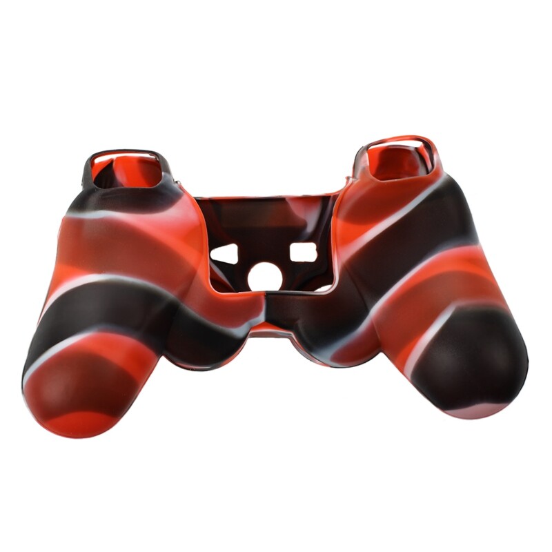 Skin Cover Protective Silicone Case for PS2 PS3 Controller - Black+red ...