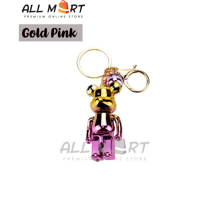 Colourful Electroplating Bearbrick Keychain Bag Bear Brick Pendant ...