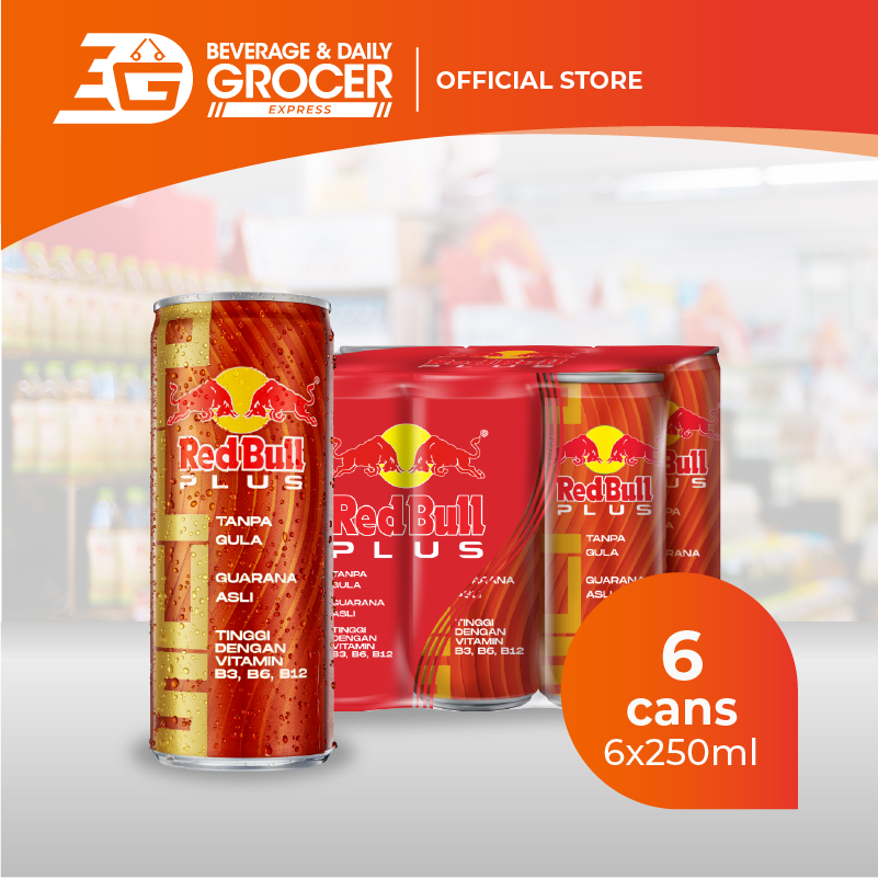 Red Bull Plus Can (6 x 250ml) 6 Cans | Lazada