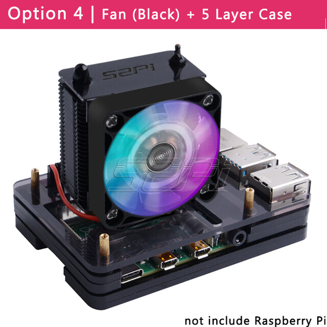 52Pi Original Ice Cooling Tower Fan for Raspberry Pi 4 Model B Copper ...