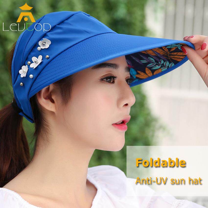 LEVTOP【Promotion】Women Summer Hats Anti-UV Wide Brim Caps Floppy Fold ...
