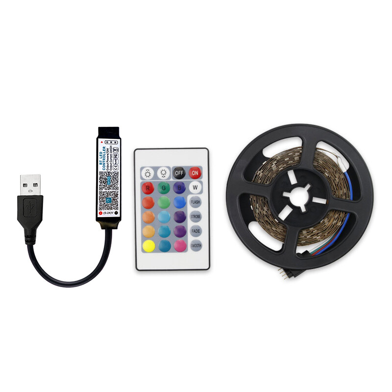 ไฟเส้น LED RGB 2835 Luces,แถบไฟส่องสว่างขนาด1/2/3/4/5M หลอดไฟยืดหยุ่น ...