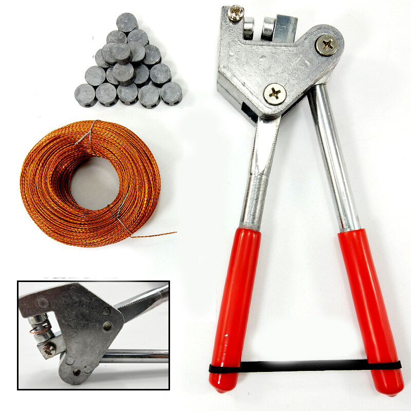 Lead Seal Plier Set 100M Coper Sealing Wire + 1x Sealing Plier + 100Pcs ...