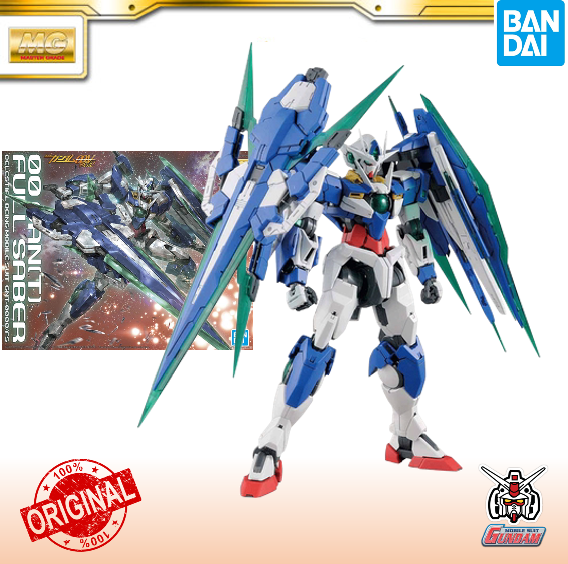 Bandai Gundam Model Kits Master Grade 00 QAN [T] Full Saber (MG) | Lazada