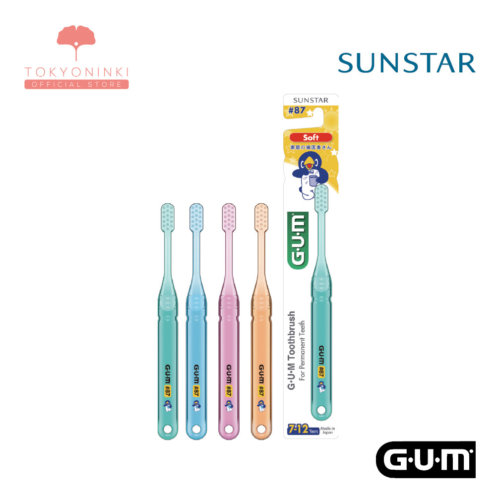 GUM Kids Toothbrush for 7-12 Years #87 (Soft) | Lazada
