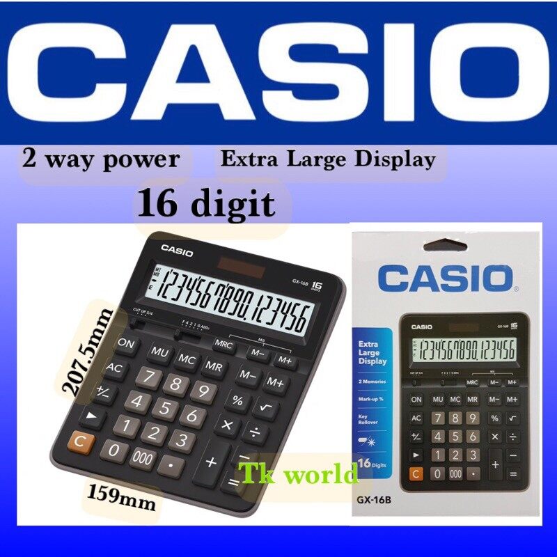 Casio GX-16B 16 digit desktop calculator | Lazada