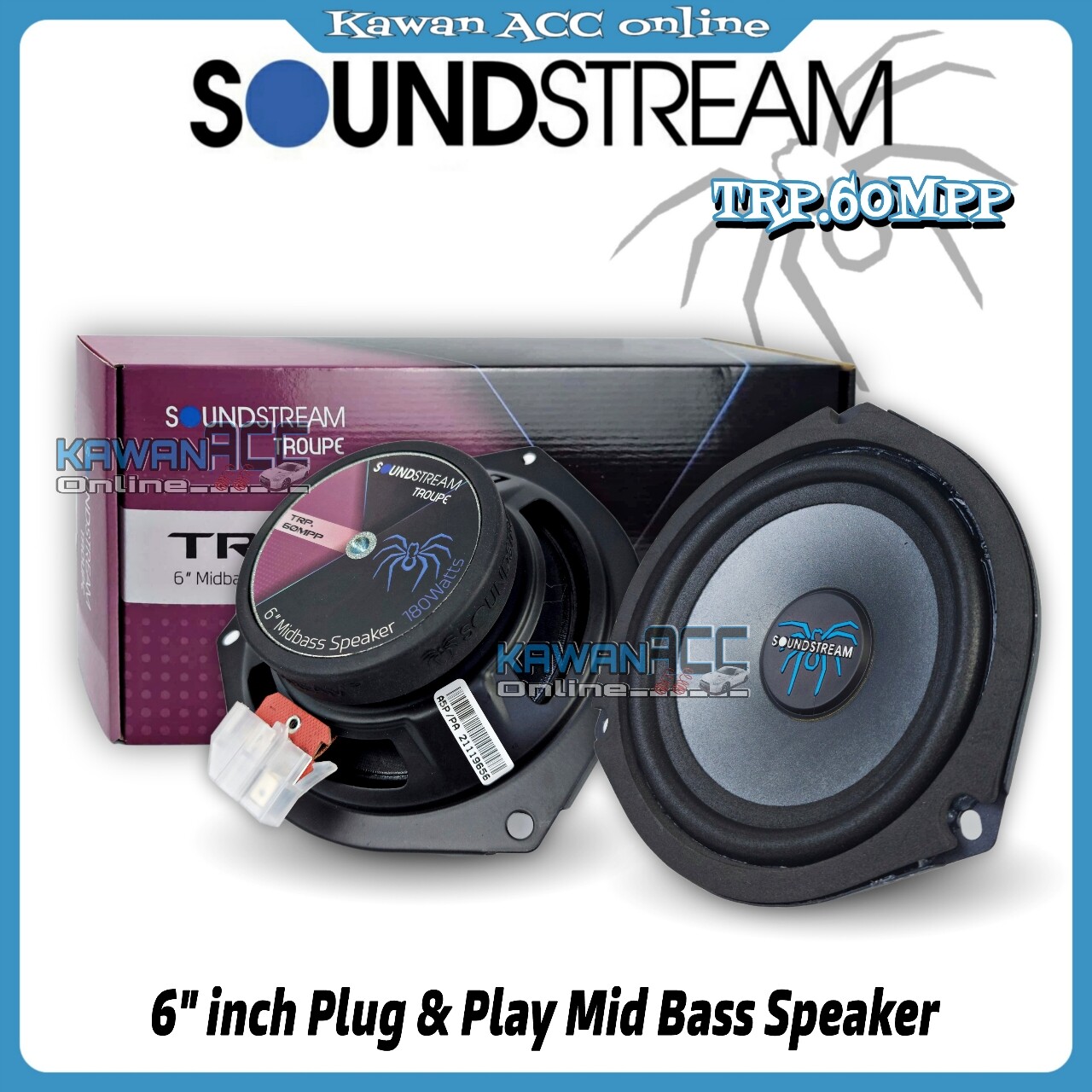 SOUNDSTREAM Perodua Axia / Bezza 6" Plug & Play Mid-Bass Speaker (TRP ...