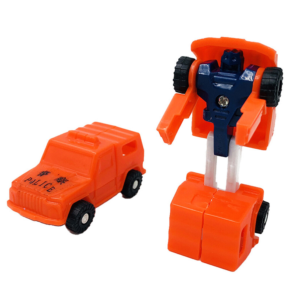 Cái/bộ 10 Robot Xe Quán Tính Biến Hình Mini, Đồ Chơi Mô Hình Biến Hình ...