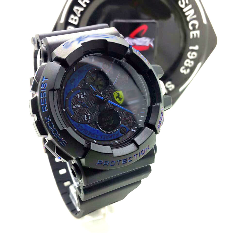 (Malaysia 2 years warranty) CASIO G Shock Ferrari Digital Sports LED ...