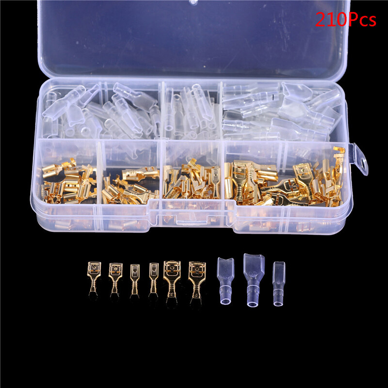 150/210/270/315Pcs 2.8/4.8/6.3MM Insulated Male Female Wire Terminals ...