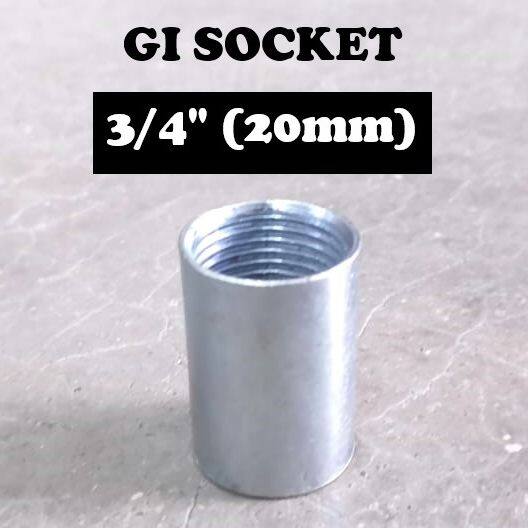 READY STOCK GI Conduit Pipe Socket 3/4" (20mm) / 1" (25mm) | Lazada