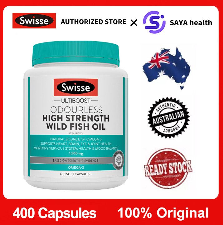 Swisse Ultiboost Odourless High Strength Wild Fish Oil 1500mg/1000mg ...