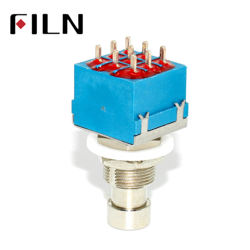 คุณภาพดี3PDT 9-PIN PCB Guitar Effects Stomp Switch Pedal Box Foot ...