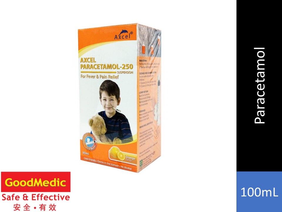 Axcel Paracetamol 250mg/5ml Syrup (orange) (100mL) | Lazada
