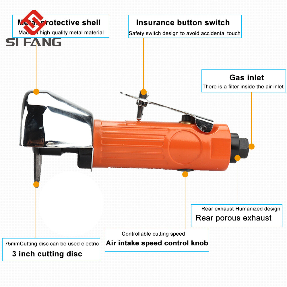 SI FANG 75mm Air Cut Off Tool Pneumatic Metal Cutter Machine 3"× 3/8 ...
