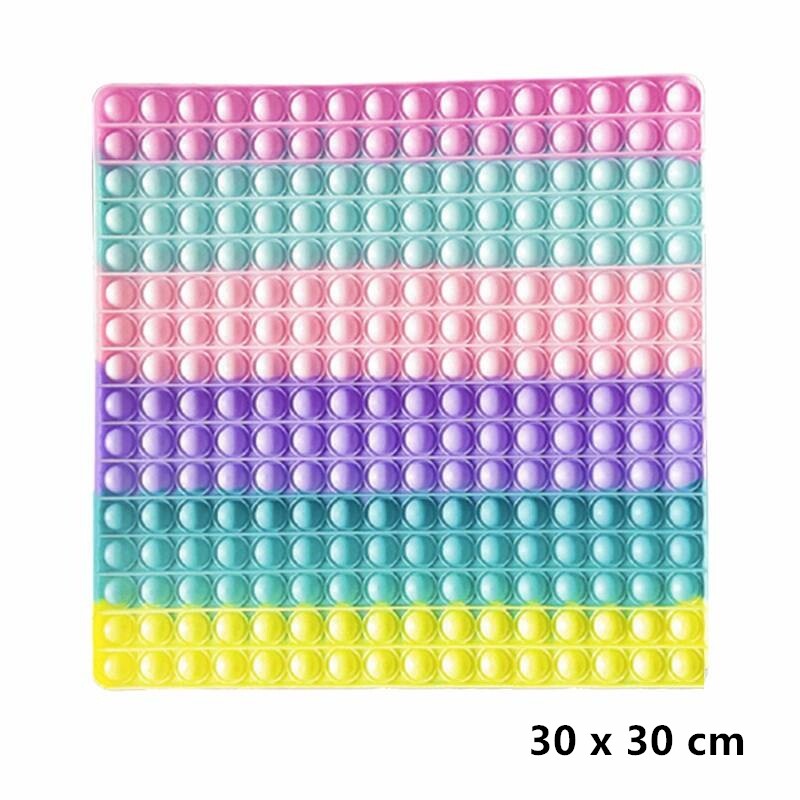 Big popit 20/30/40/50cm Big Size Pop It Fidget Toy Huge Rainbow Square ...