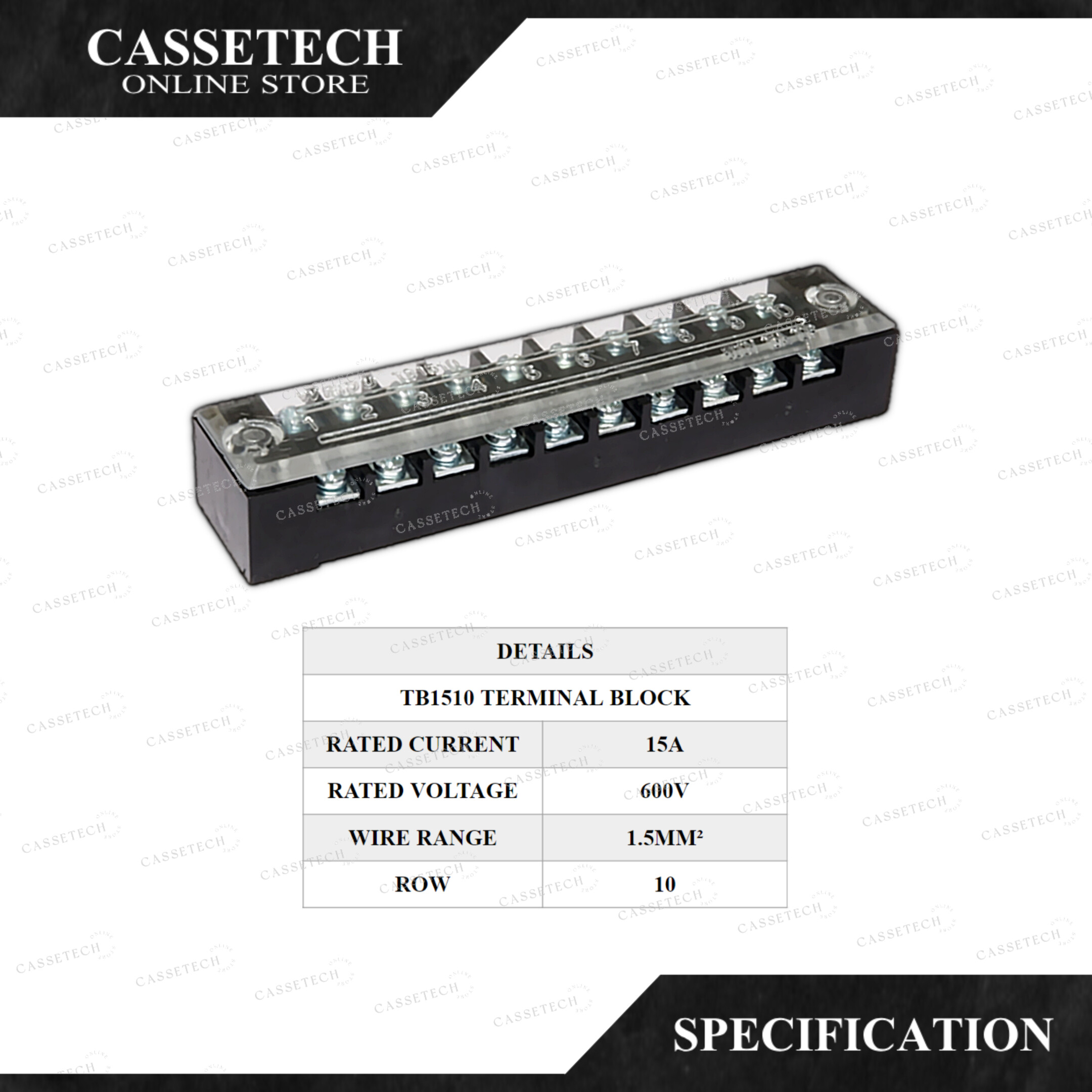 TERMINAL BLOCK BAR WIRE CABLE CONNECTOR DIN RAIL MOUNT DUAL ROW STRIP ...