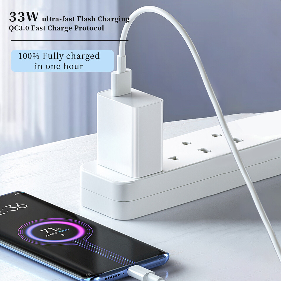 Xiaomi 33W Turbo Charger Fast ชาร์จอะแดปเตอร์ USB Type-C สำหรับ Redmi ...