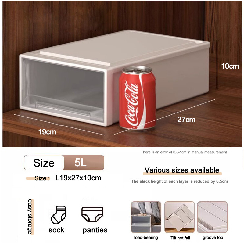 Stackable Clothes Organizer Wardrobe Storage Drawer Organizer Kotak ...