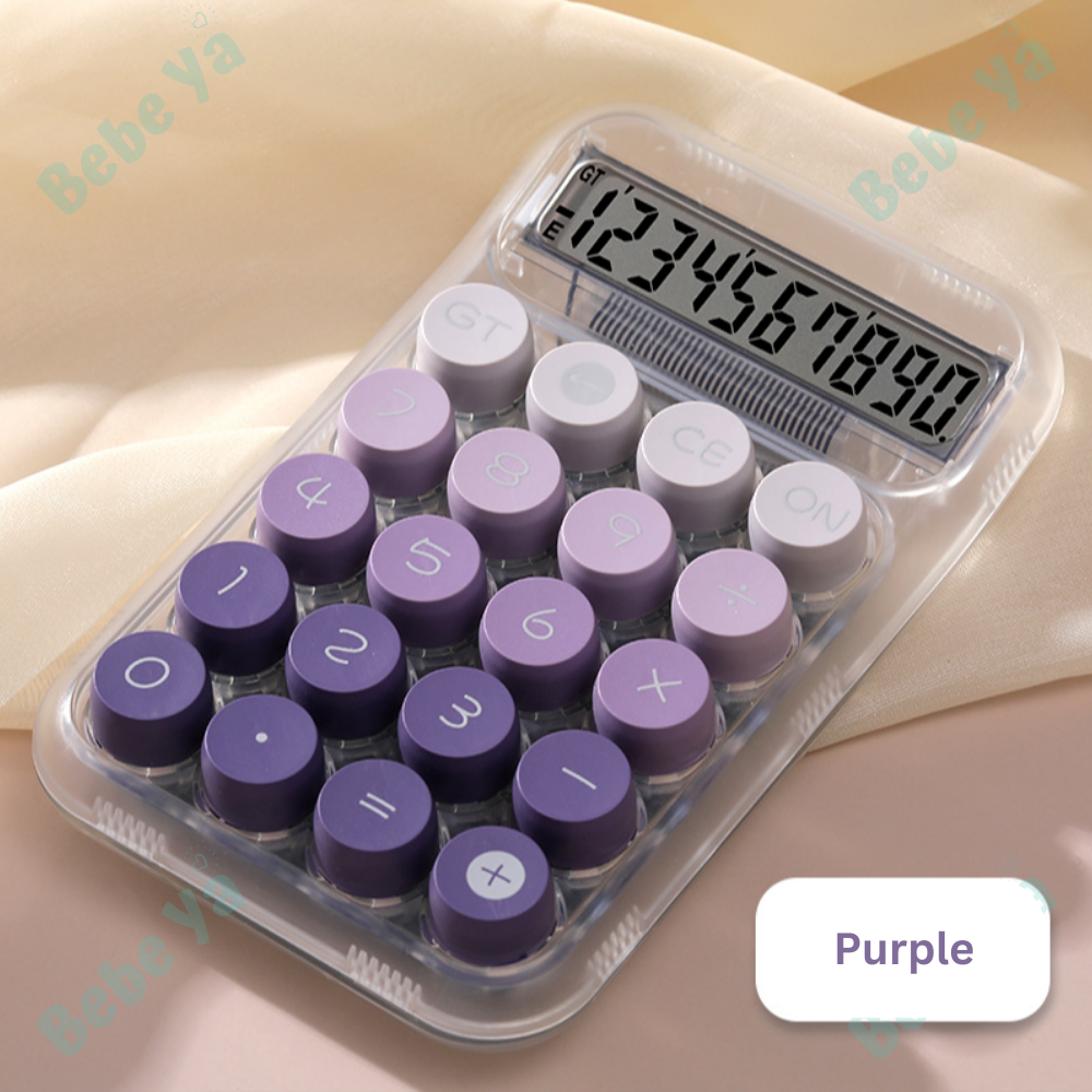 Cute Candy Mechanical Calculator - Pink Pastel Colour School Office ...