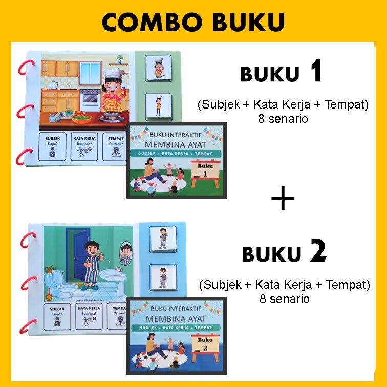 Buku Bahasa Melayu Bina Ayat Busy Book Speech Delay Speech Therapy ...