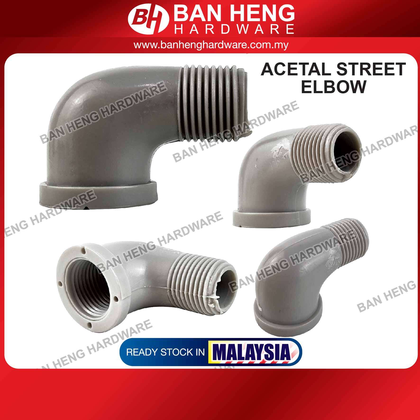 PVC Acetal Fitting PVC Acetal Connectors M&F Elbow 15MM | Lazada